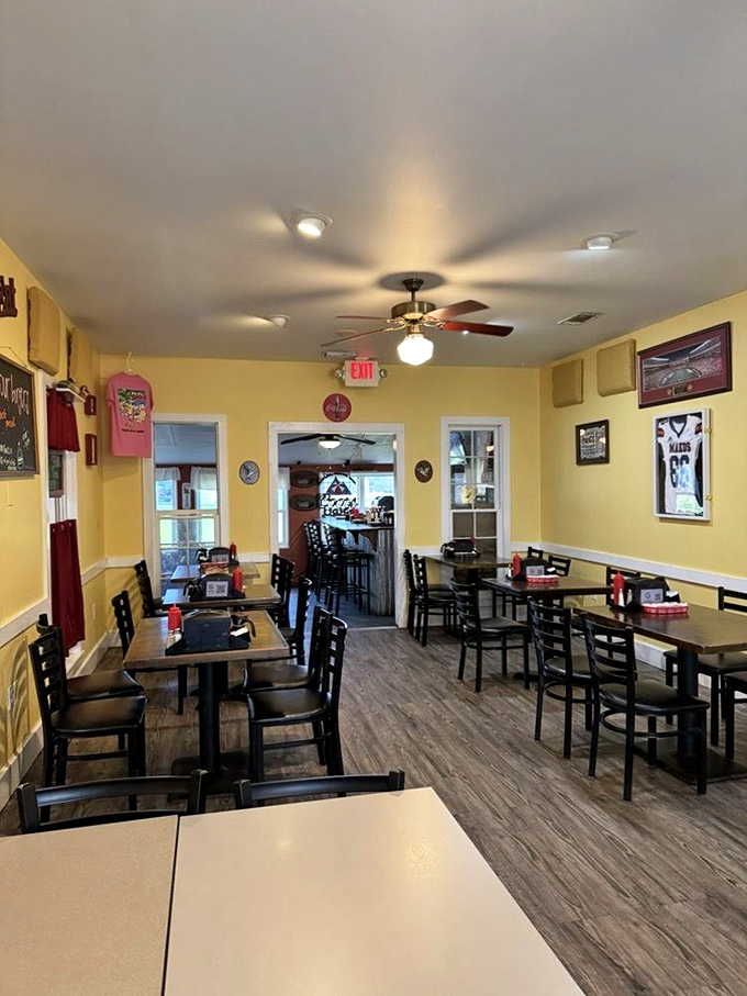 Step into a time machine of taste! This cozy interior serves up nostalgia with a side of modern comfort.