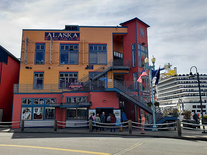 Alaska King Crab Company: A seafood lover's Disneyland! This colorful waterfront wonder serves up crab so fresh, it might pinch you back.