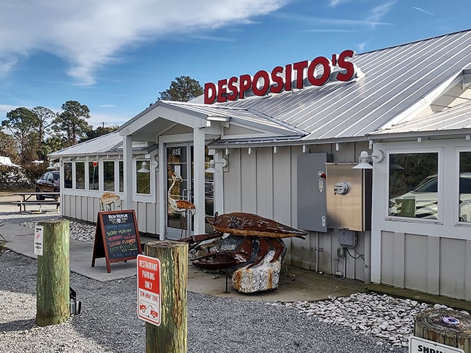 White as a sailor's knuckles gripping the helm, Desposito's stands ready to satisfy your seafood cravings with no-frills flair.