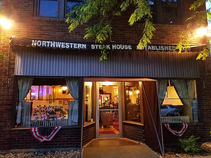 Northwestern Steakhouse: Where patriotism meets protein. This place has been grilling since before Captain America was frozen!