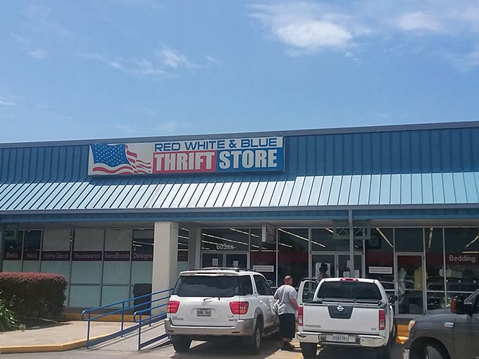 "Red, white, and blue-tiful! This patriotic paradise is like Uncle Sam's garage sale, but with better bargains."