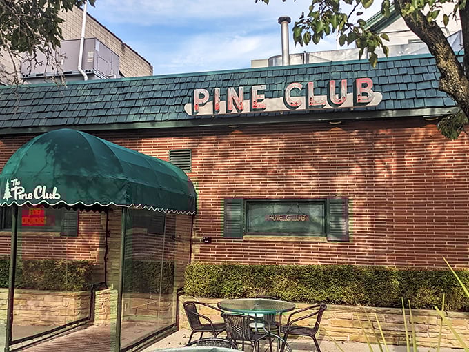 Step into a Mad Men episode, complete with red leather booths and steaks that could close any deal.