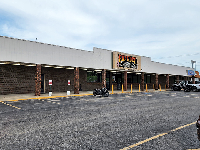 No frills, just thrills! Branded Steakhouse's unassuming exterior hides a world of meaty delights waiting to be discovered.