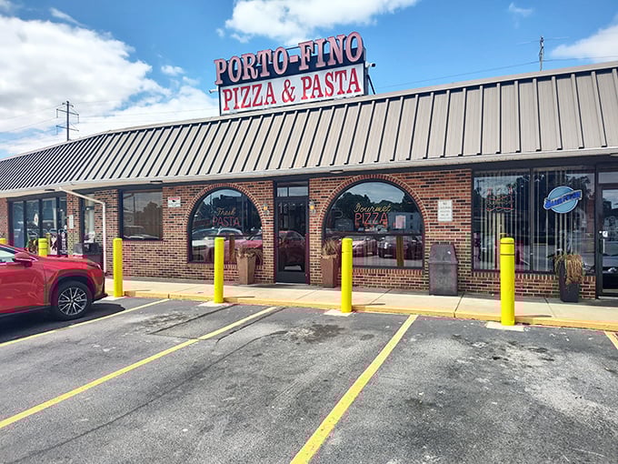 Beneath that classic red-roofed exterior lies Porto-Fino's secret weapon: a sauce recipe that locals would trade their beach houses for.