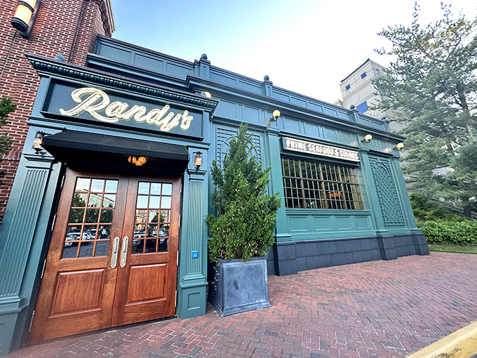 Teal on the outside, but inside it's all about the red (meat). Randy's: where sophistication meets sizzle!