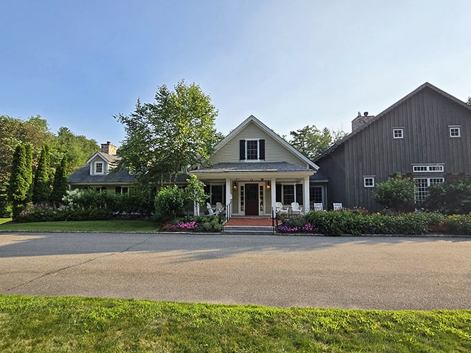 Strings of light guide you to steak nirvana. The Woodshed's porch whispers, "Come for the beef, stay for the charm."