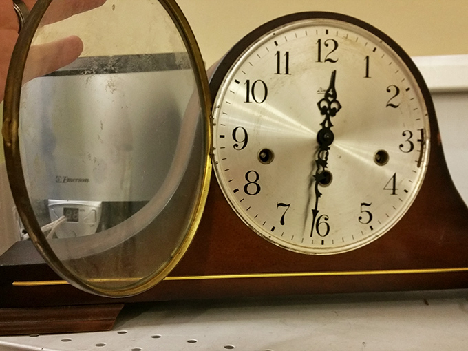 Time stands still in the antiques section. This clock might have witnessed the birth of rock 'n' roll &ndash; or at least some groovy disco moves.
