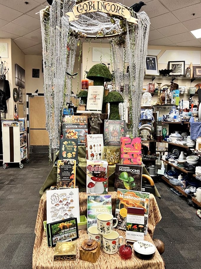 Step into the enchanted "Goblincore" corner, where mushroom mania meets whimsical wonder. It's like Alice in Wonderland, but with more field guides!