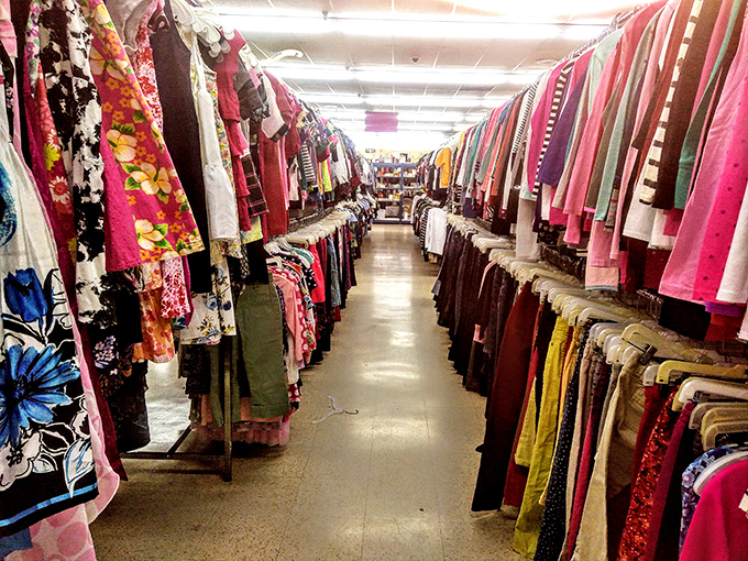 A rainbow of fabrics tells a thousand stories. Each hanger holds the promise of a new chapter in your wardrobe saga.