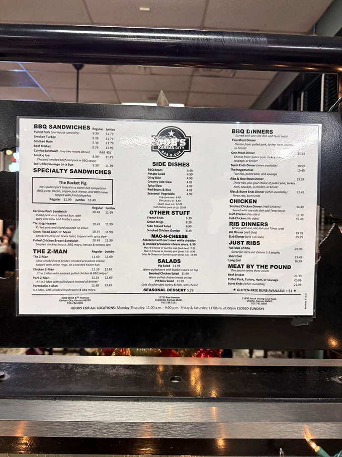 The menu board at Joe's is like reading poetry&mdash;if poetry made your mouth water and your stomach growl in anticipation.