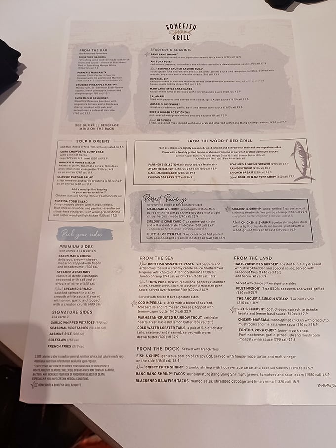 Decisions, decisions! This menu is a seafood lover's choose-your-own-adventure book. Pro tip: close your eyes and point &ndash; you can't go wrong.