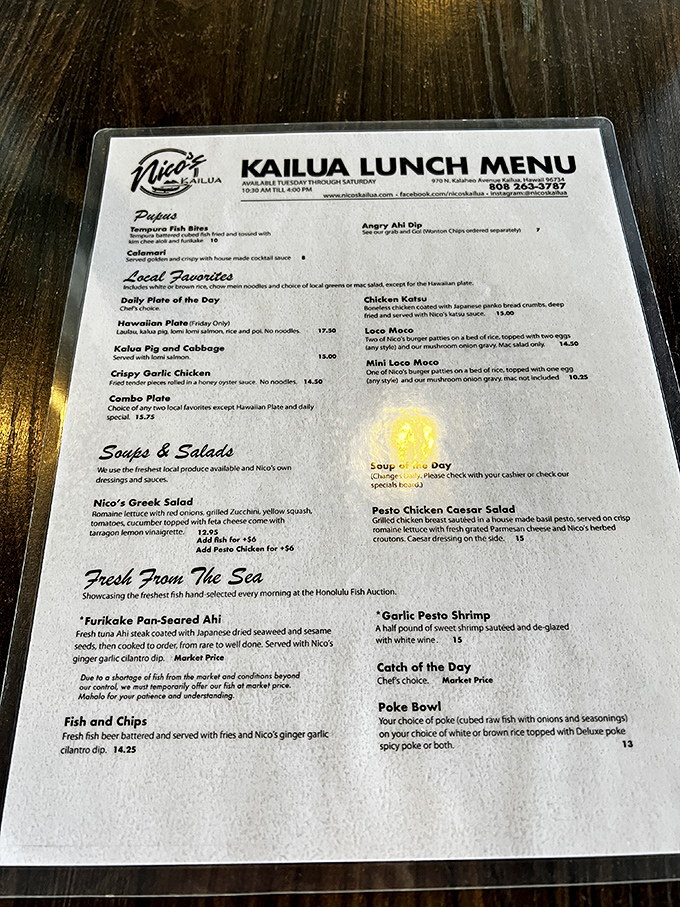 Menu, menu on the wall, who's the fairest catch of all? Nico's offerings read like a love letter to the ocean.