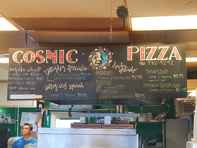 A menu that's out of this world! Daily specials orbit around classic favorites, ensuring a stellar meal for every astronaut.