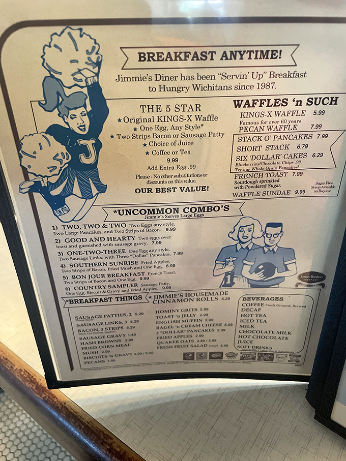 Decisions, decisions! This menu is a roadmap to breakfast bliss, with more options than a choose-your-own-adventure book.