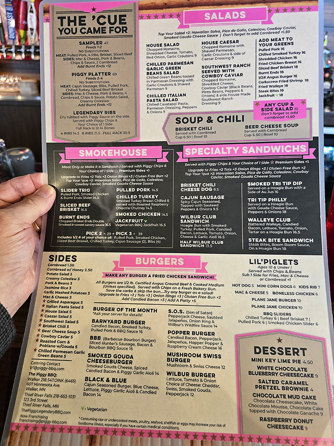 Menu madness: A smorgasbord of smoky goodness that'll have you wishing you had multiple stomachs to try it all.