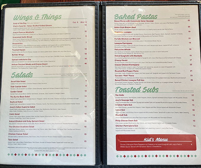 A menu that reads like a love letter to Italian cuisine. From classic pies to creative concoctions, Joey's has something to satisfy every pizza craving.