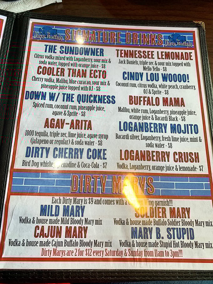 The cocktail menu reads like a love letter to liquid courage. The "Cooler Than Ecto" might just make you forget you're an adult with responsibilities.