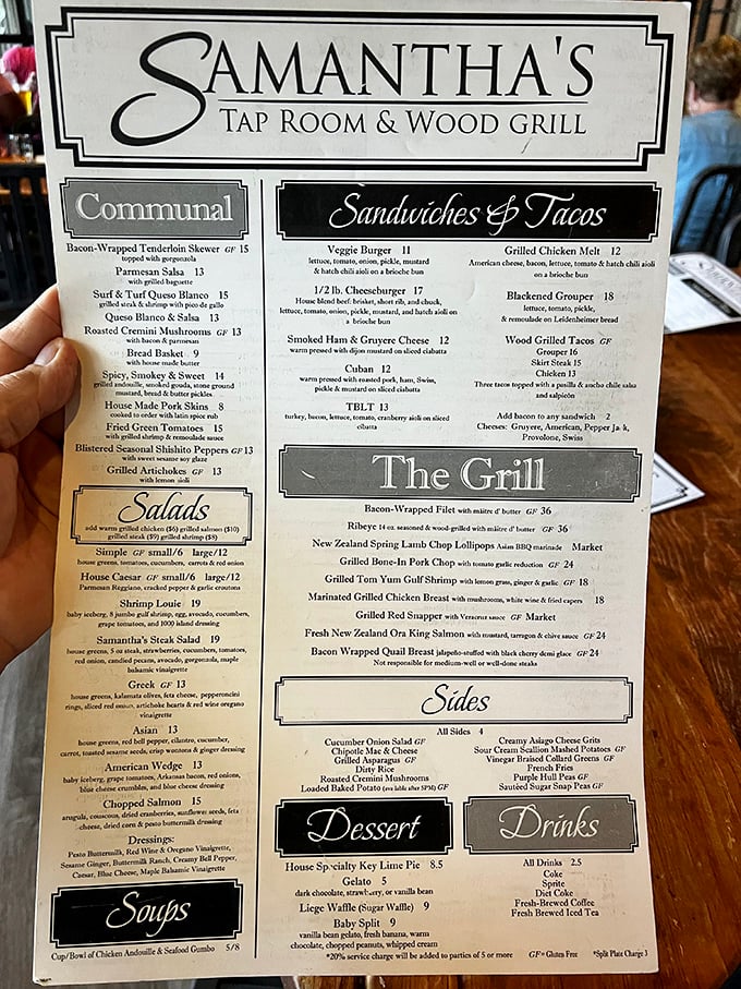 The menu reads like a love letter to comfort food. Each description makes your stomach growl louder than your dad falling asleep during Jeopardy.