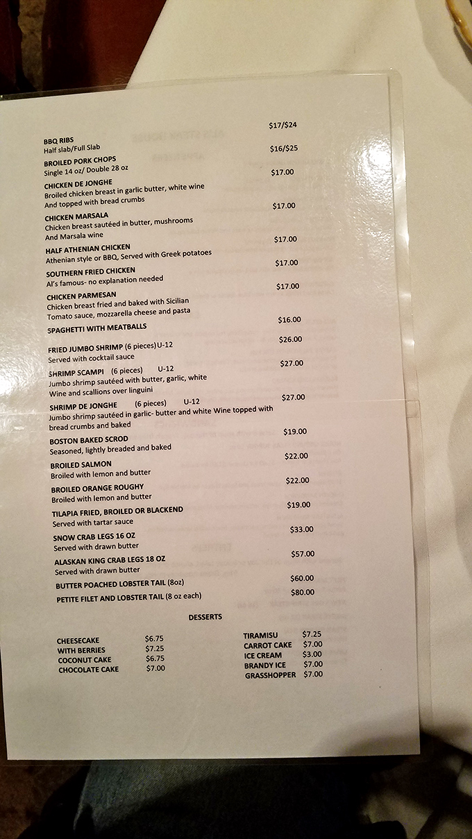 A menu that reads like a love letter to carnivores, with seafood making guest appearances worthy of a standing ovation.