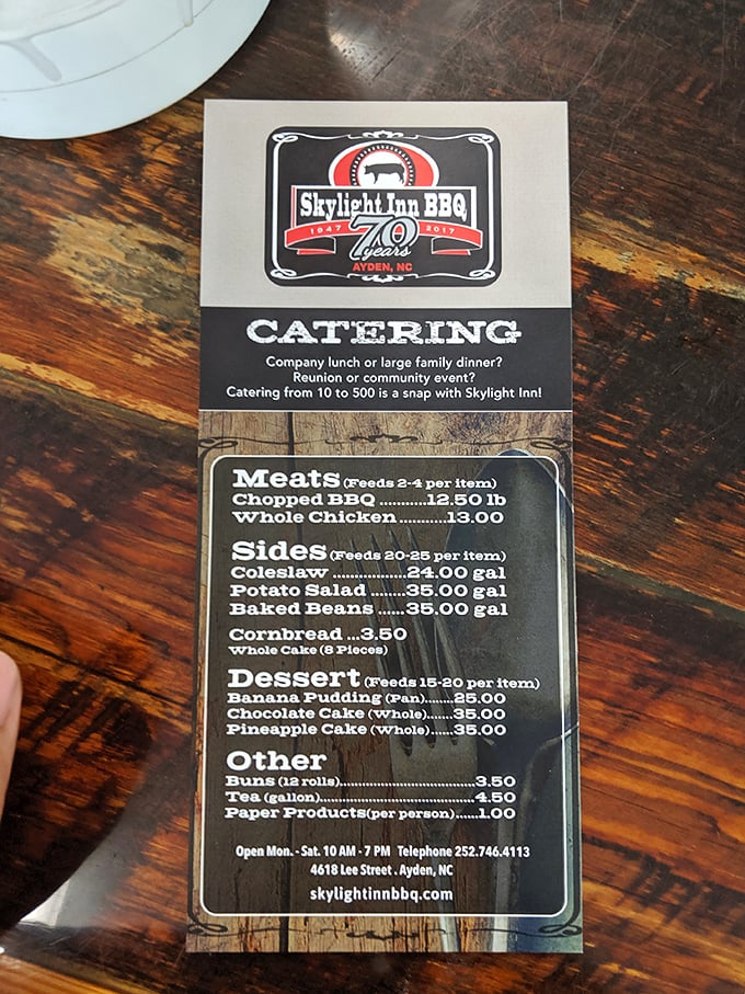 A menu so focused it makes haiku seem wordy. When you've perfected barbecue for seven decades, you don't need pages of options.