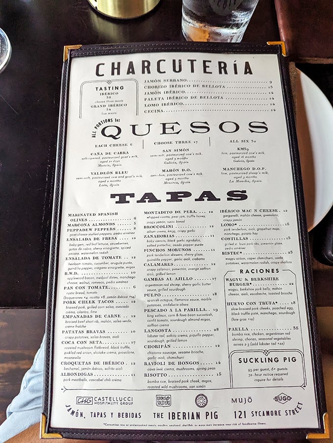 The menu reads like a love letter to Spanish cuisine&mdash;each description promising flavors worth crossing the Atlantic for.