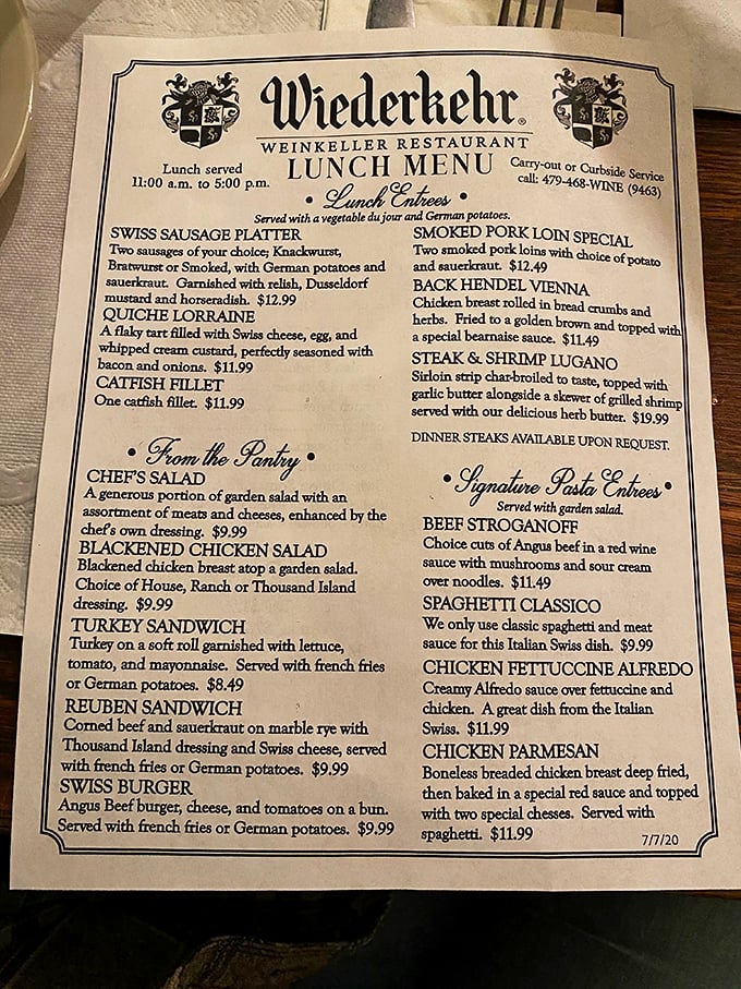 A menu that reads like a culinary love letter. From Swiss sausages to catfish, it's a delicious identity crisis we can all get behind.