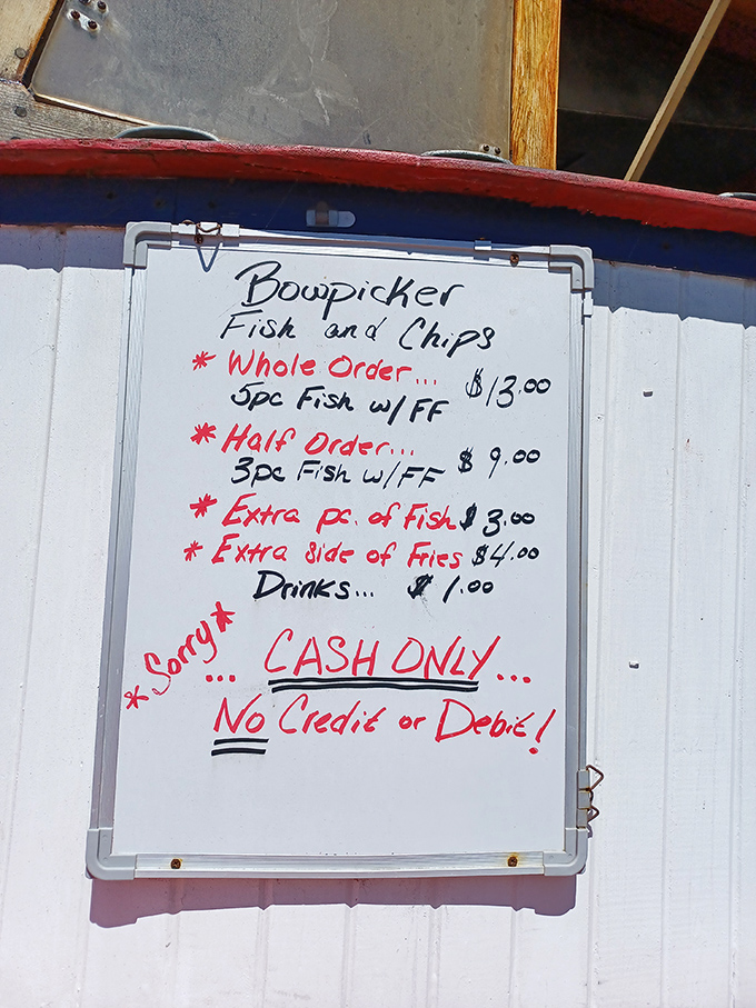 Simplicity at its finest: A menu so straightforward, it makes ordering as easy as reeling in the catch of the day.