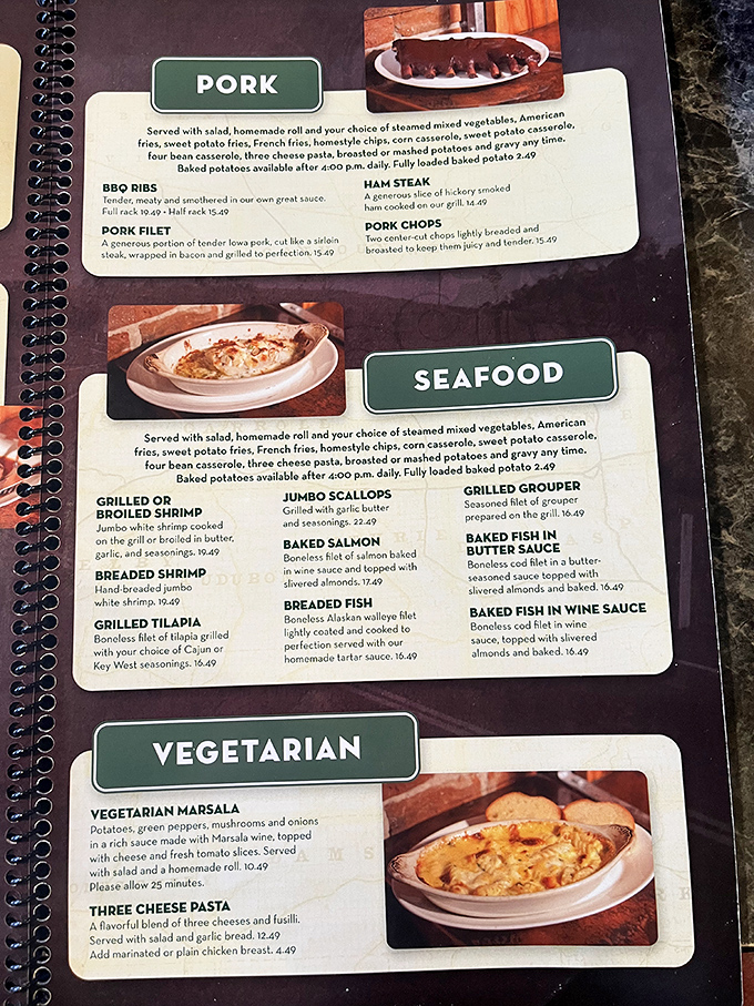 Decisions, decisions! This menu is like a greatest hits album of American comfort food classics.