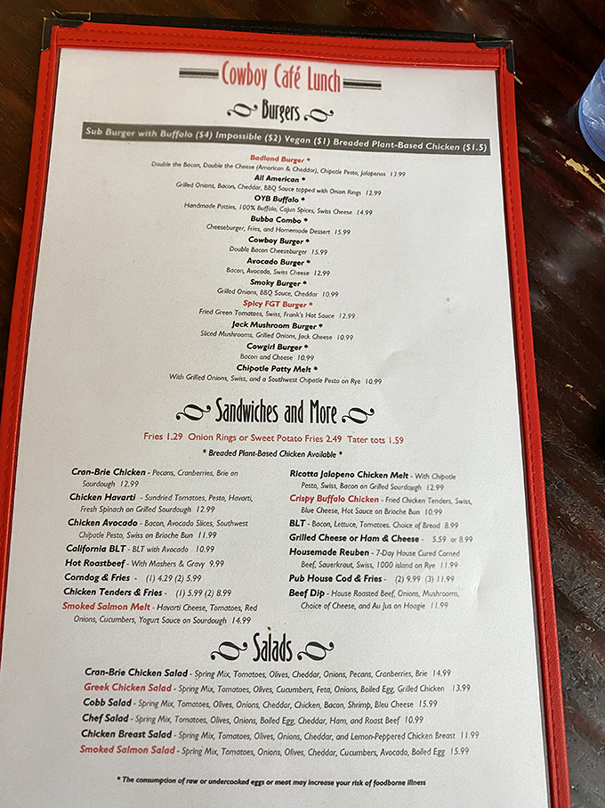 Decisions, decisions! This menu is a treasure map of culinary delights. Pro tip: Close your eyes and point &ndash; you can't go wrong here!
