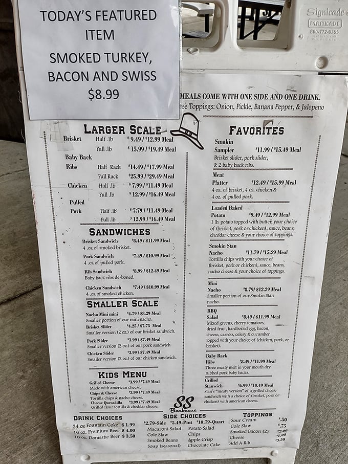 Decisions, decisions! This menu is like a roadmap to deliciousness. Pro tip: bring a friend and share &ndash; your stomach will thank you later.