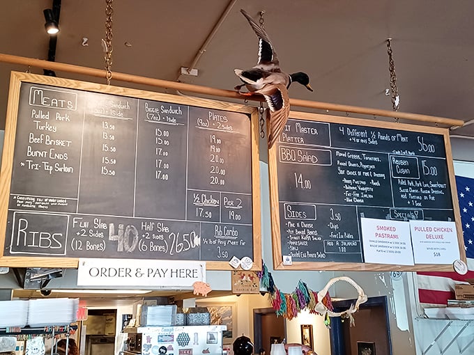 Behold, the menu of meaty dreams! With prices that won't break the bank, it's a carnivore's choose-your-own-adventure. Don't forget to "Order & Pay Here"!