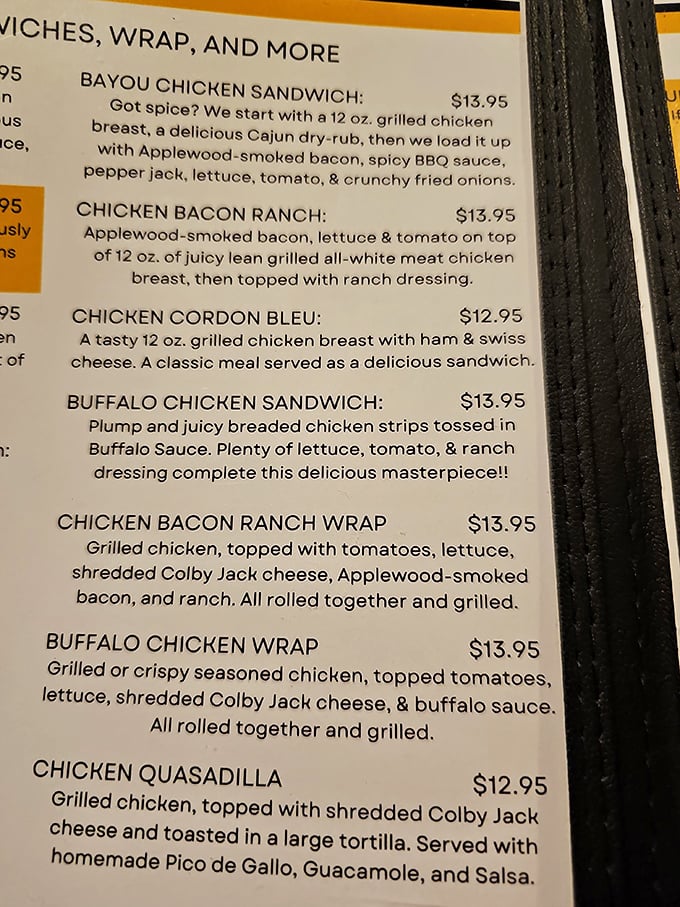 Decisions, decisions! Frankie's menu is a tantalizing read that'll have your taste buds doing a happy dance before you even order.