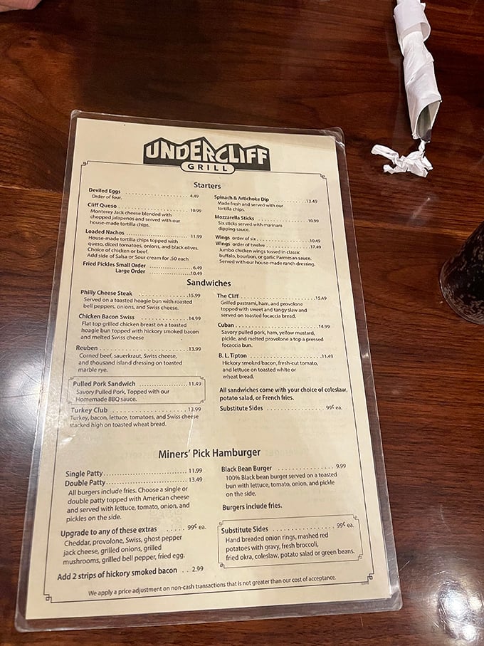 Decisions, decisions! This menu is like a treasure map of culinary delights. X marks the spot for deliciousness.