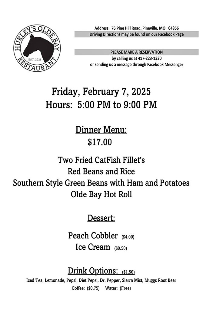 Decisions, decisions! This menu is like a greatest hits album of comfort food classics. Catfish and peach cobbler? Yes, please!