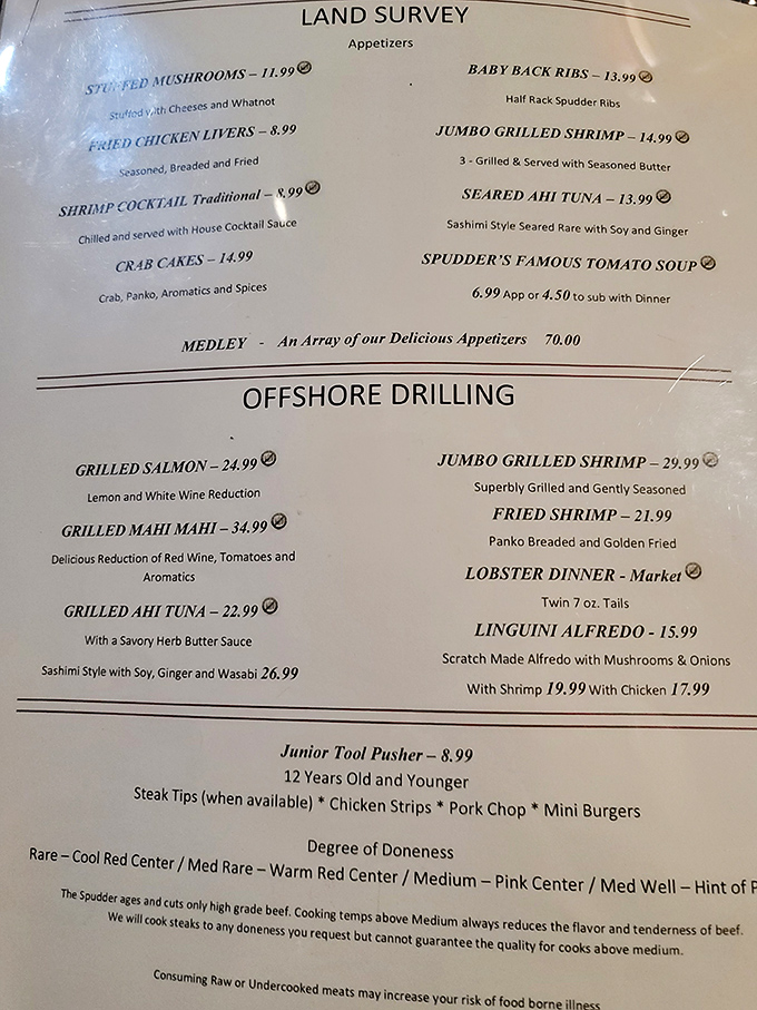 Behold, the 'Land Survey' of appetizers! Who knew geological terms could make your mouth water? Pass the 'Whatnot,' please!