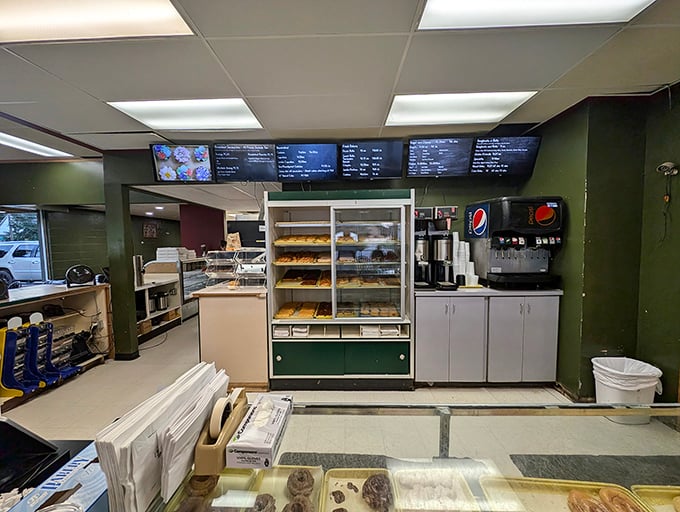 Decisions, decisions! The menu board and display case are a choose-your-own-adventure of deliciousness. Indiana Jones never faced a more tempting array of treasures.