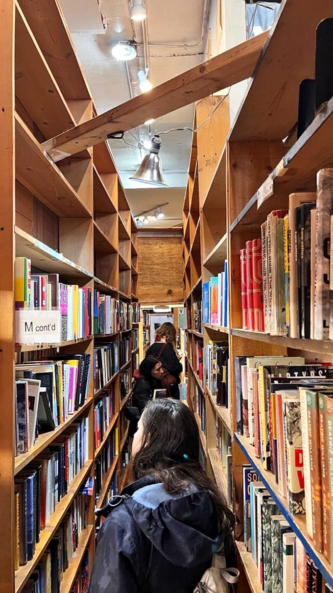 Narrow passages, endless possibilities. Myopic's aisles are like Choose Your Own Adventure books &ndash; you never know where they'll lead!