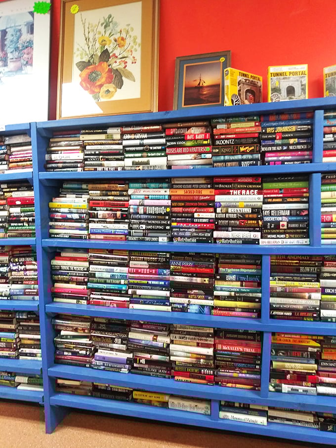 "A bibliophile's paradise or a librarian's fever dream?" Rows of books await, each spine a portal to adventure. It's like Netflix, but with that old book smell we all secretly love.