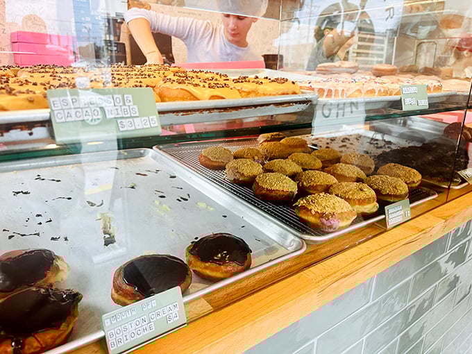 Decisions, decisions! This display case is like a museum of edible art. I'd need a week just to try everything once.