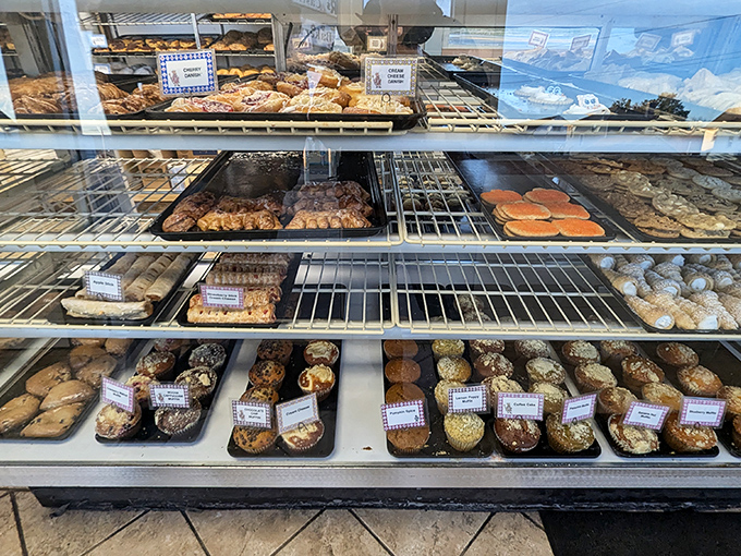Choices, choices! From classic glazed to wild creations, this display case is a choose-your-own-adventure book for your taste buds.