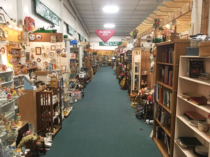Down the rabbit hole we go! This hallway could be the set of "Alice in Wonderland" meets "American Pickers," with treasures as far as the eye can see.