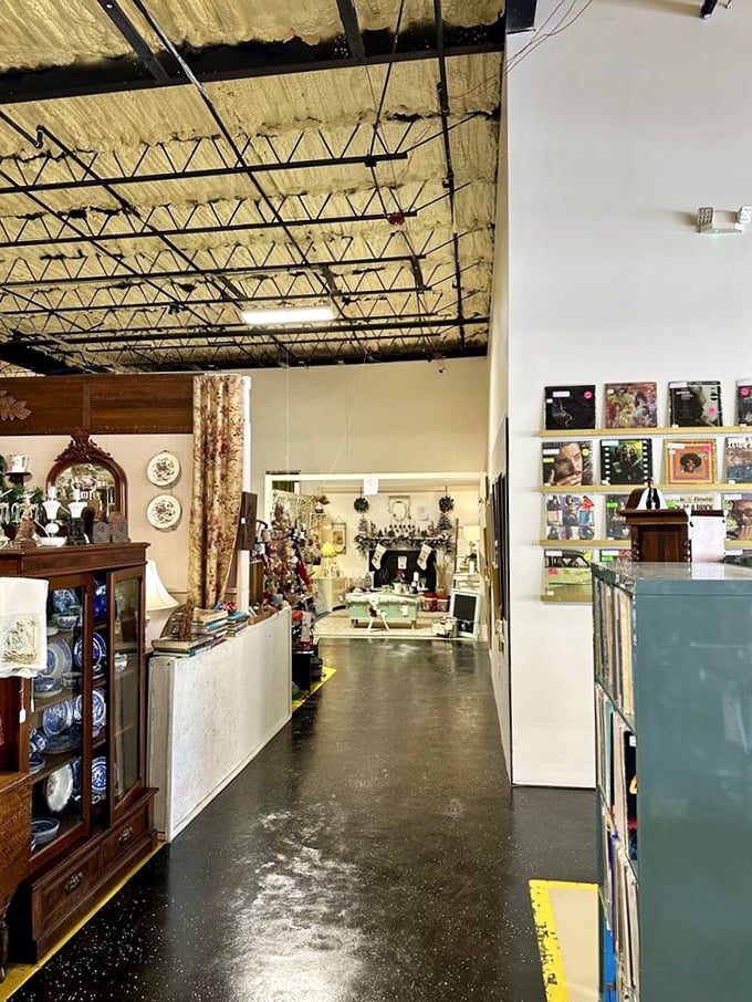 Imagine Indiana Jones, but instead of ancient temples, he's exploring aisles of vintage wonders. That's the vibe here, folks!