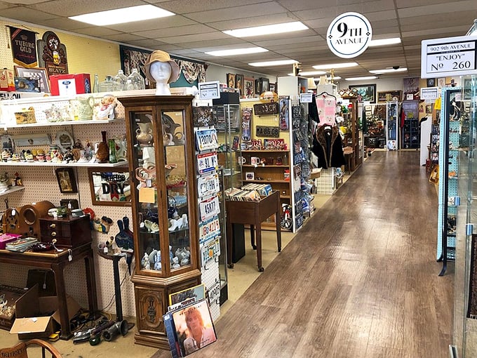 Aisle after aisle of memories, knick-knacks, and things you never knew you needed. It's like your grandma's attic, but with price tags.