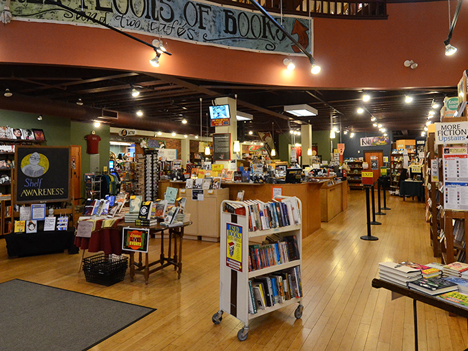 Shelf after glorious shelf! It's like stepping into the Library of Alexandria, minus the ancient Egyptian humidity.
