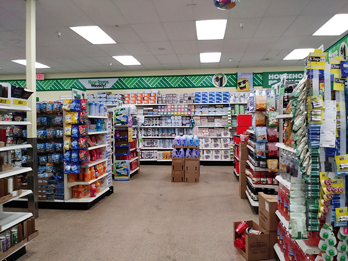 Behold the cornucopia of cost-cutting delights! Aisle after aisle of bargains as far as the eye can see, like a frugal shopper's fever dream.