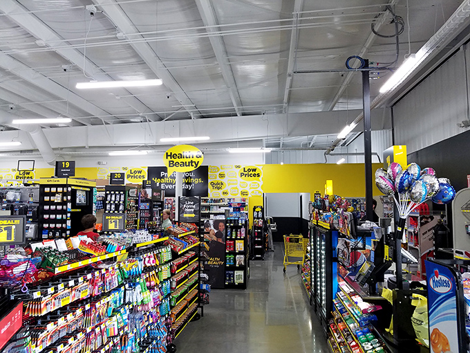 Aisle after aisle of bargain bliss! It's like someone took a regular store and hit the "supersized savings" button.