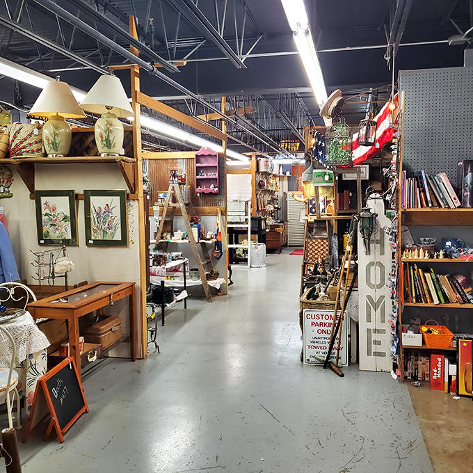 Step into a kaleidoscope of yesteryear! This aisle is like walking through your grandma's attic, if your grandma collected everything cool from the last century.