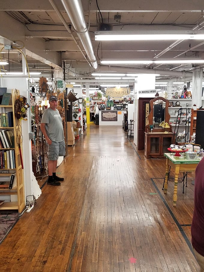 Aladdin's cave of antiquities! Wander through aisles of history, where every turn reveals a new decade and every shelf holds a potential family heirloom.