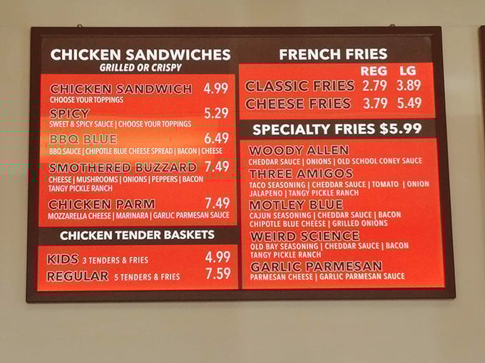 Decisions, decisions! This menu board is like a choose-your-own-adventure novel, where every choice leads to delicious satisfaction.