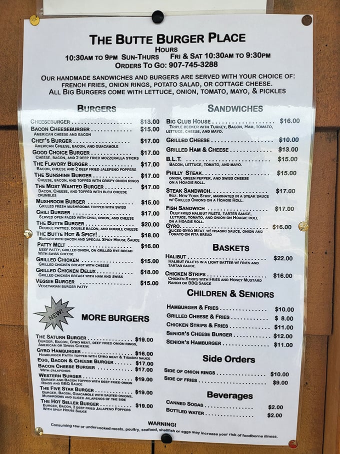 Behold, the sacred texts! This menu is a roadmap to flavor town, each item a potential adventure for your taste buds.